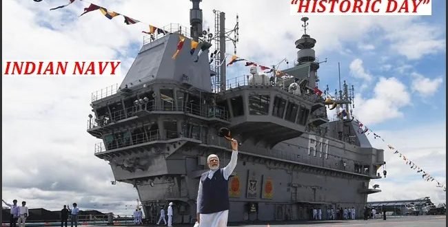 Indian PM Modi shares INS Vikrant commissioning video - Pressmediaofindia