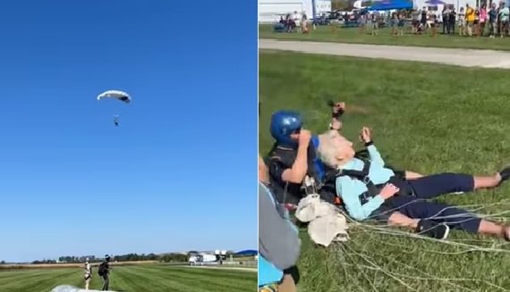 Chicago's 104-year-old woman sets new skydiving record - Pressmediaofindia