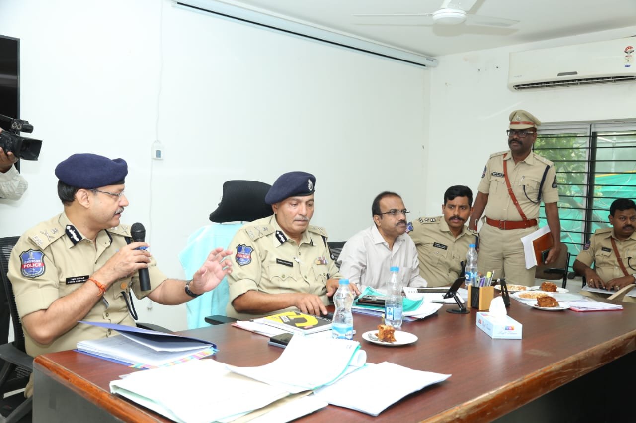 CP Hyderabad Sandeep Shandilya IPS held a meeting In view of ...