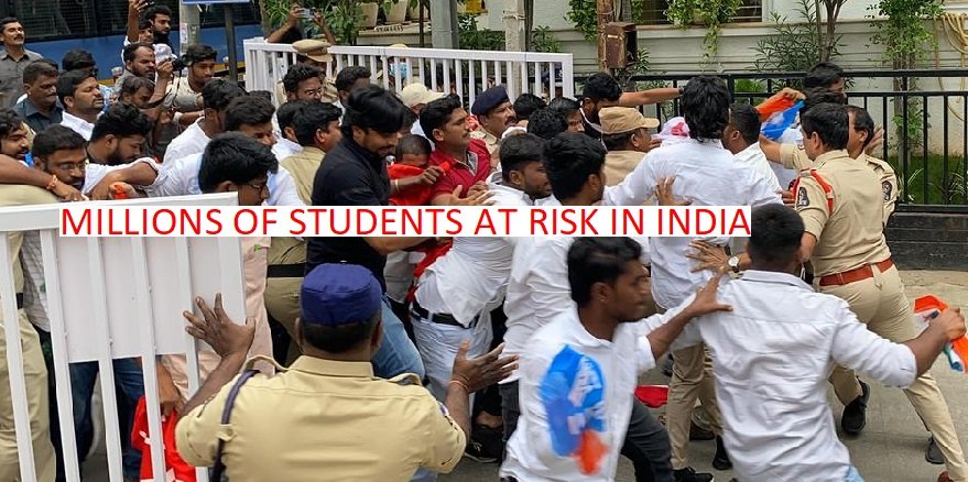Protests at Union Minister’s house over NEET scam - Pressmediaofindia
