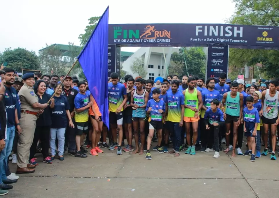 First Cyber crimes awareness run flagged off at Gachibowli ...